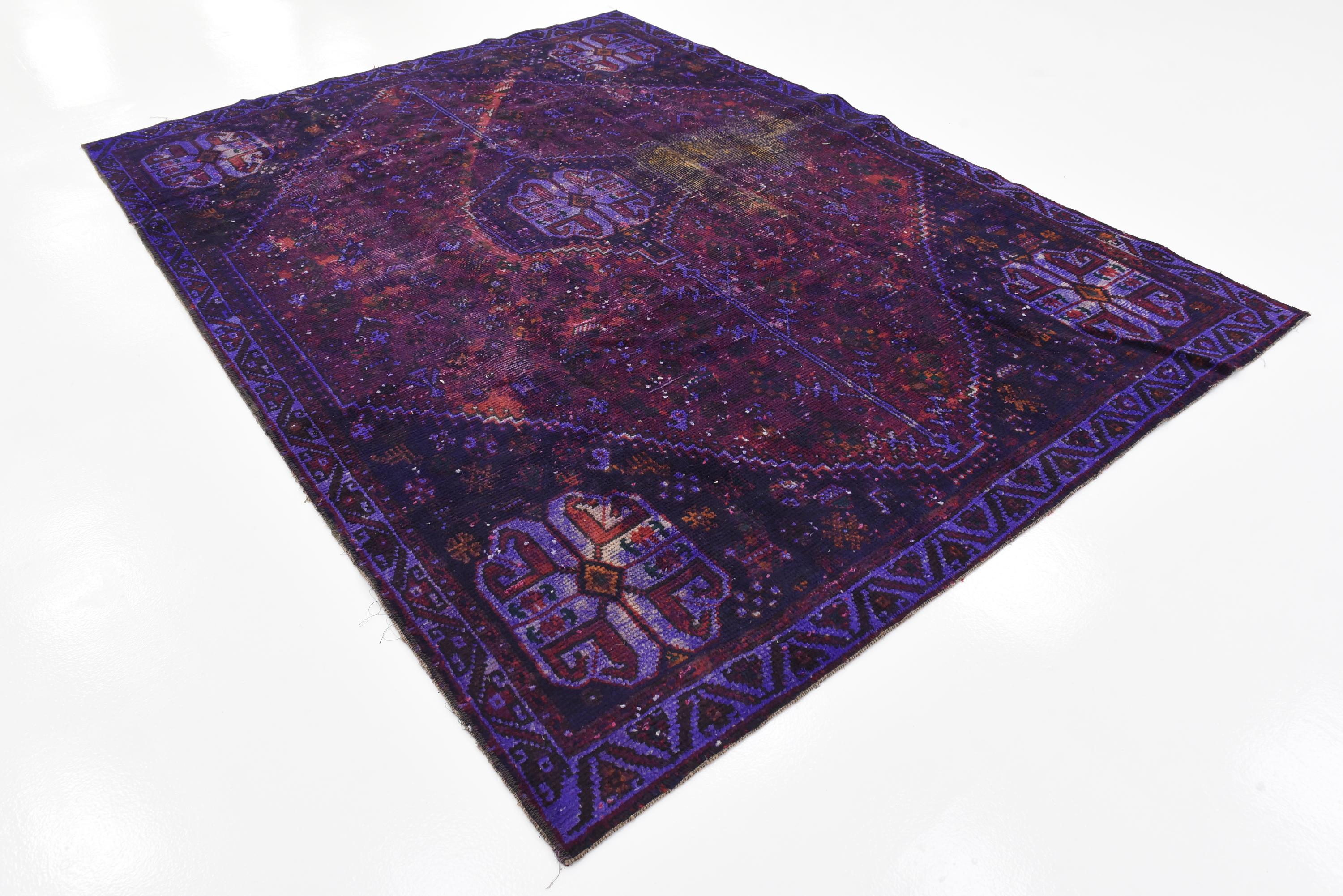 Purple 6' 5 x 8' 9 Ultra Vintage Persian Rug | eSaleRugs