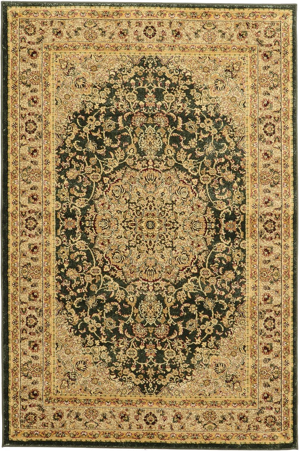 Green 150cm x 230cm Mashad Design Rug | Area Rugs | AU Rugs