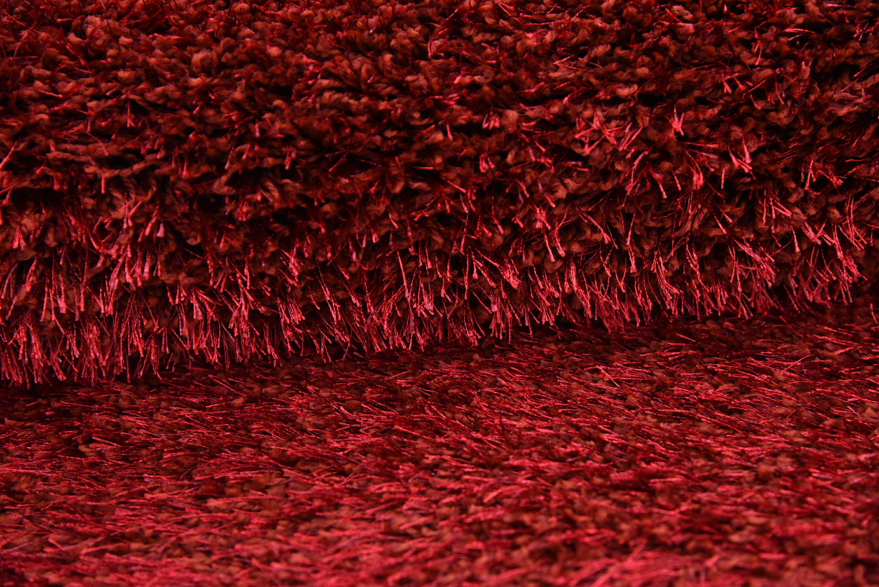 Red 3' 3 x 5' 3 Luxe Solid Shag Rug | eSaleRugs