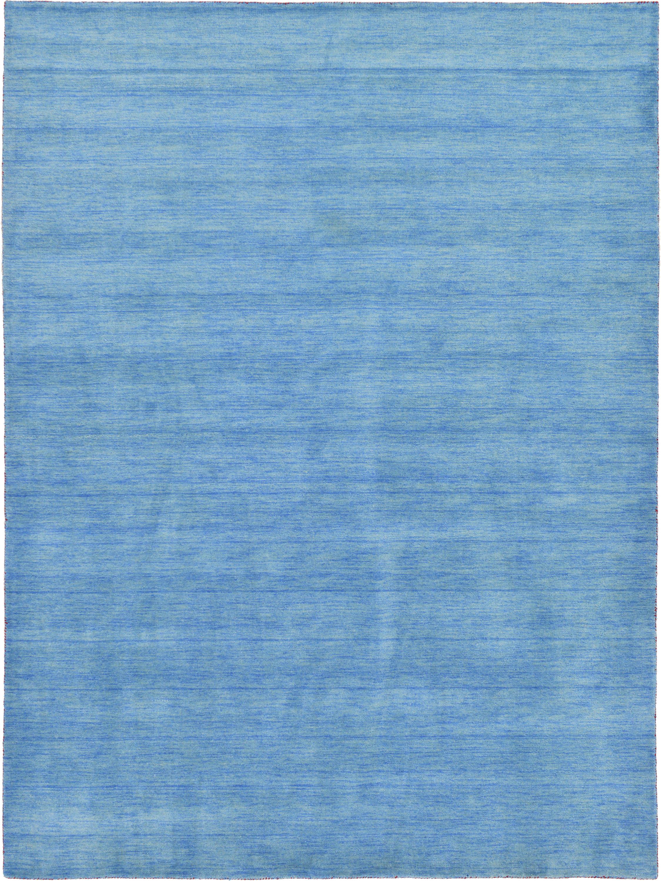 Light Blue 8' 2 x 11' 6 Solid Gabbeh Rug | eSaleRugs