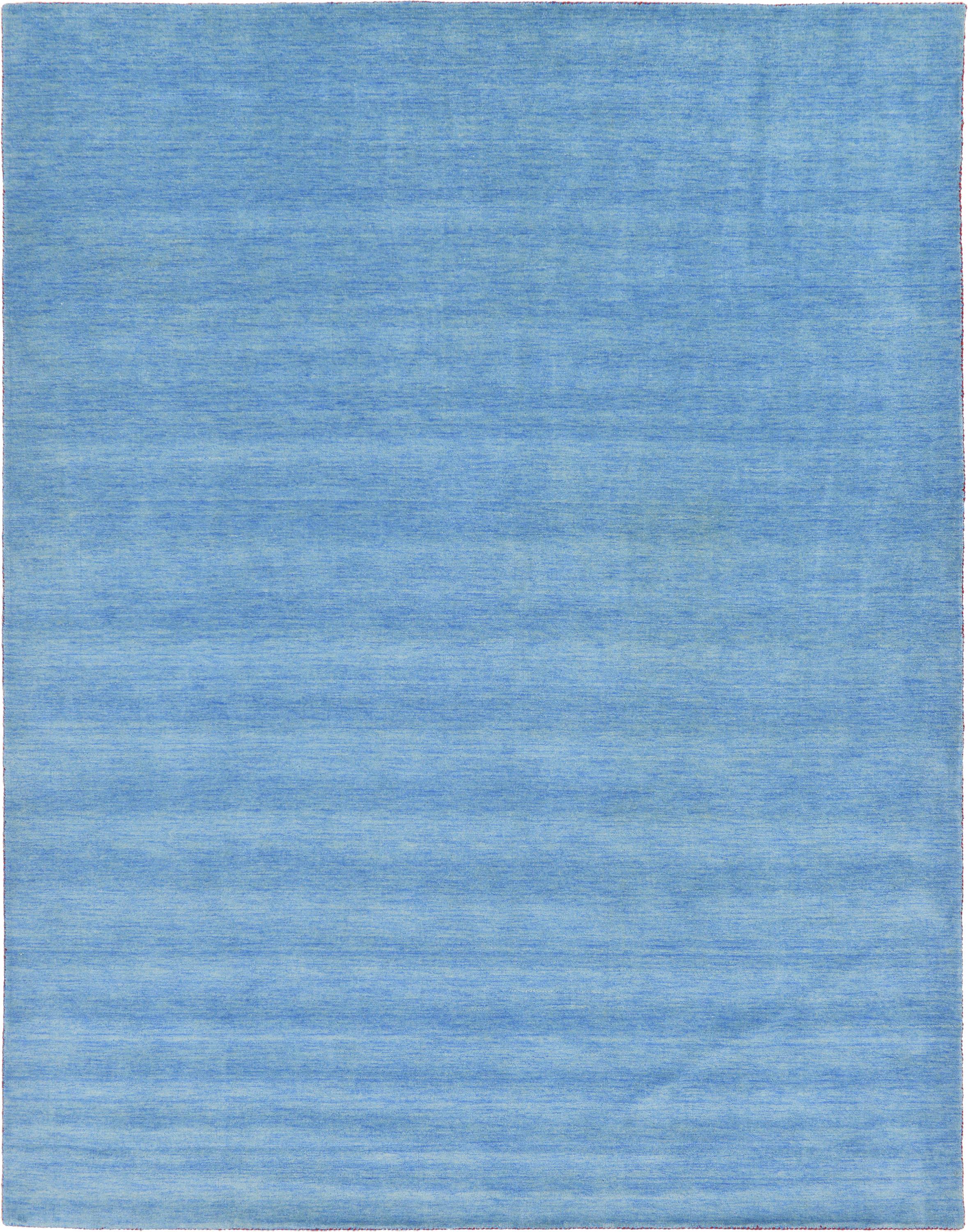 Light Blue 9' 10 x 13' Solid Gabbeh Rug | Oriental Rugs | eSaleRugs
