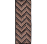 Brown 2' 2 x 6' Outdoor Modern Runner Rug | Rugs.com