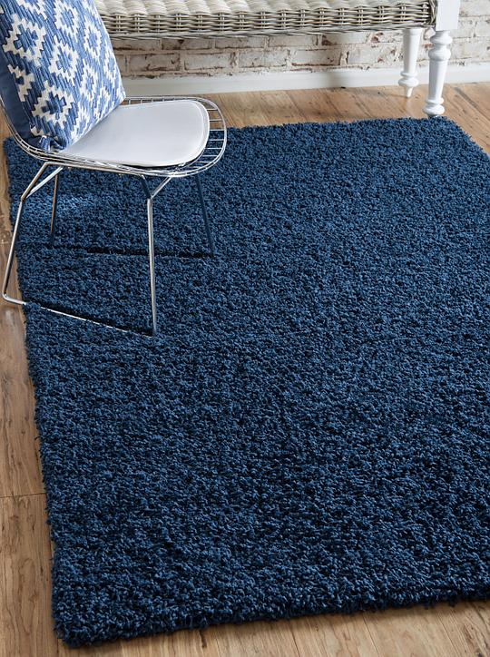 Navy Blue 152cm x 245cm Solid Shag Rug | Area Rugs | AU Rugs