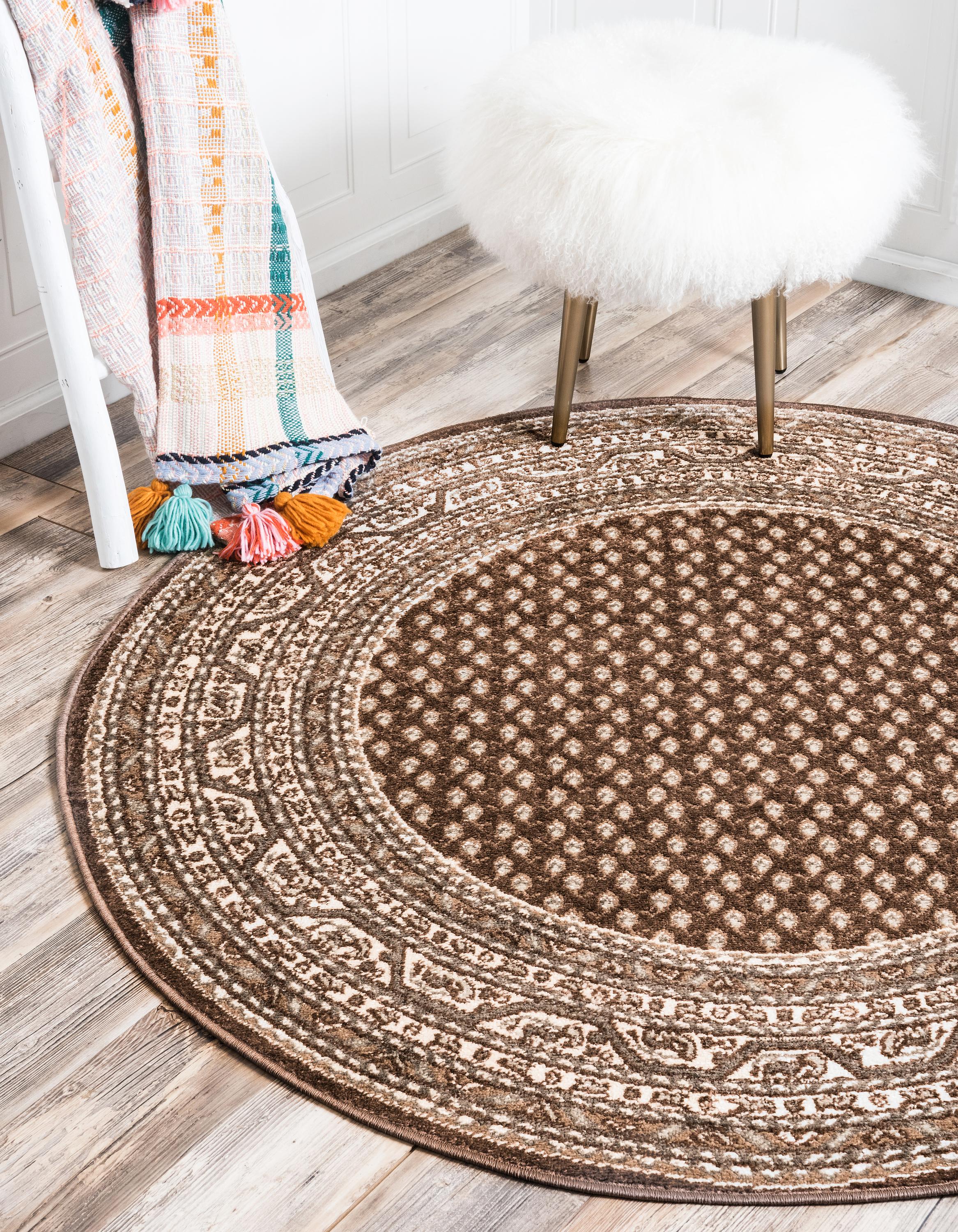 Brown 8 X 8 Tribeca Round Rug ESaleRugs