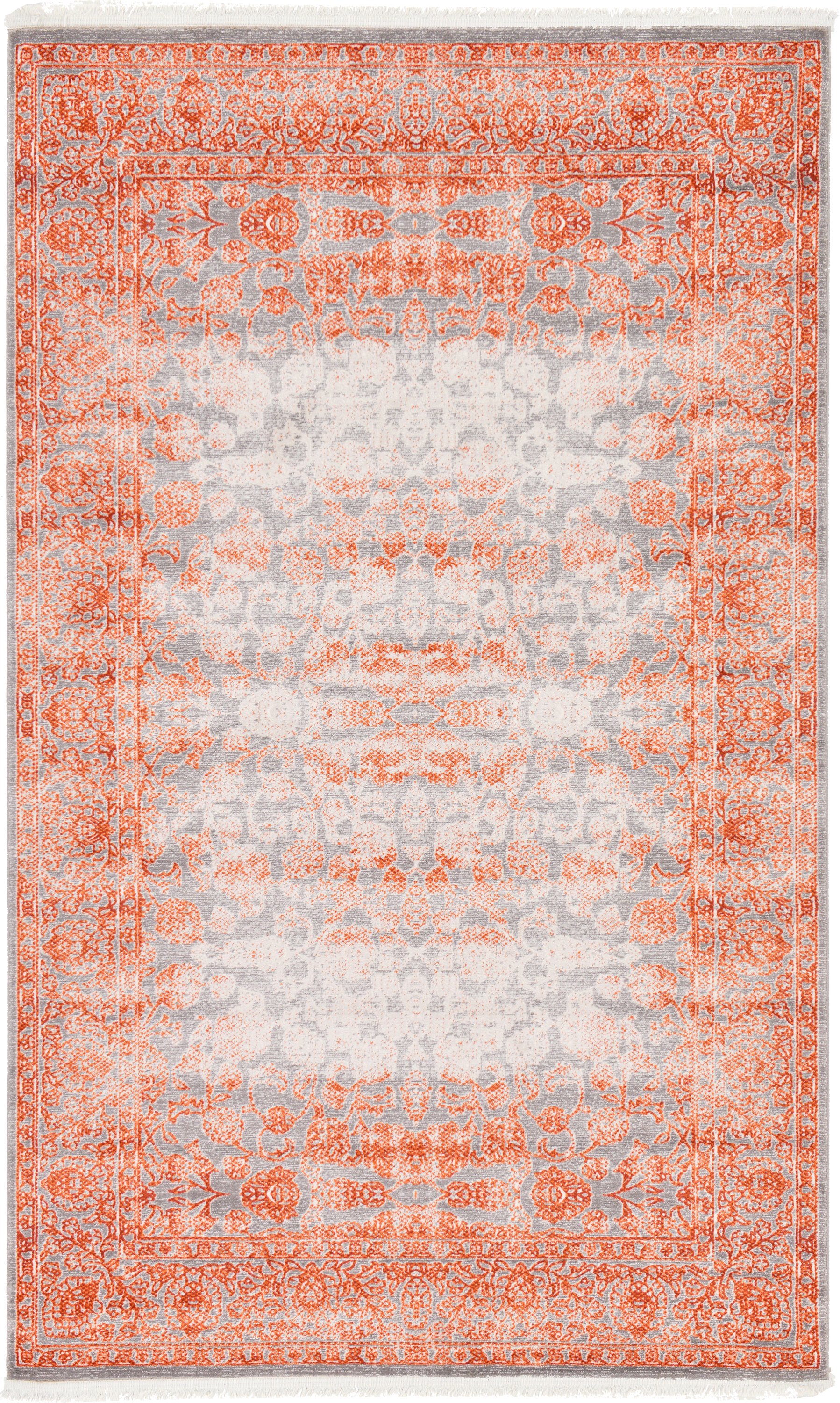 Terracotta 5' x 8' Modern Classical Rug | Area Rugs | Rugs.com