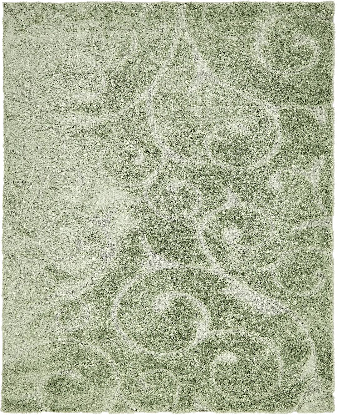 Green 8' x 10' Floral Shag Rug | Area Rugs | Rugs.ca
