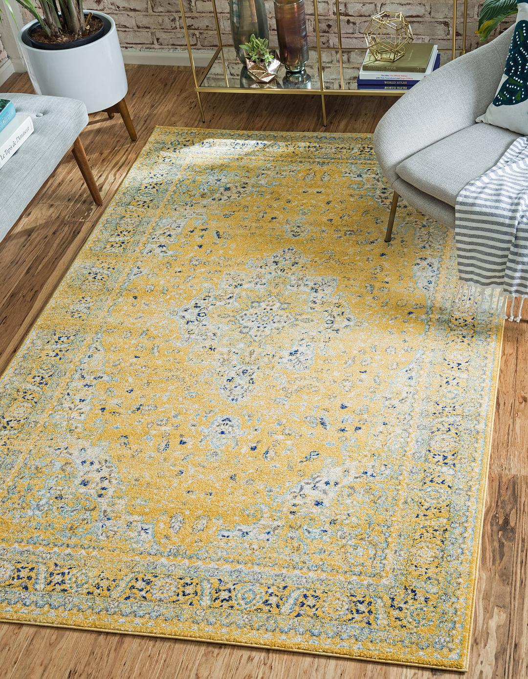 Yellow 5 X 8 Heritage Rug Area Rugs ESaleRugs