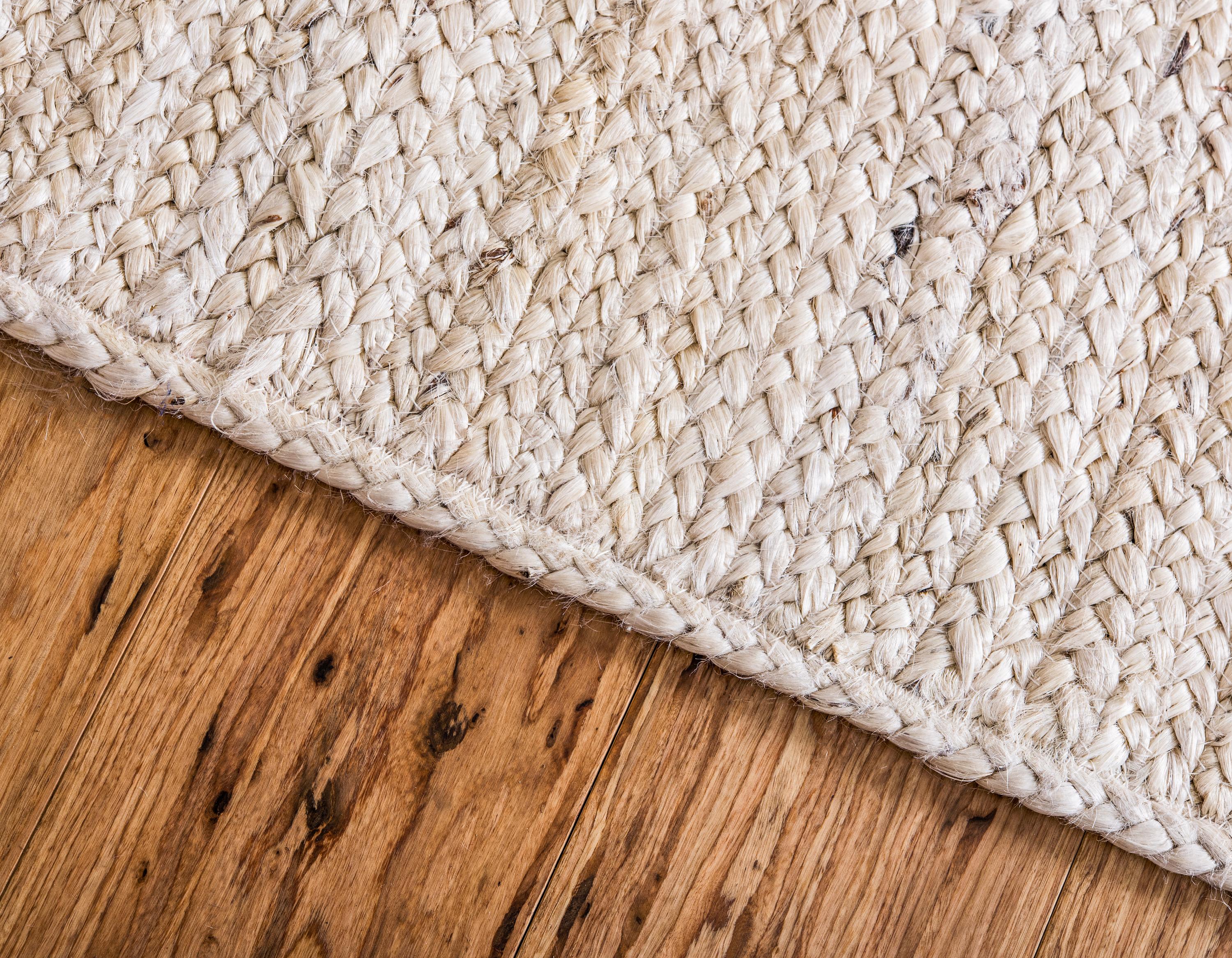 White 2 6 X 6 Braided Jute Runner Rug Area Rugs ESaleRugs