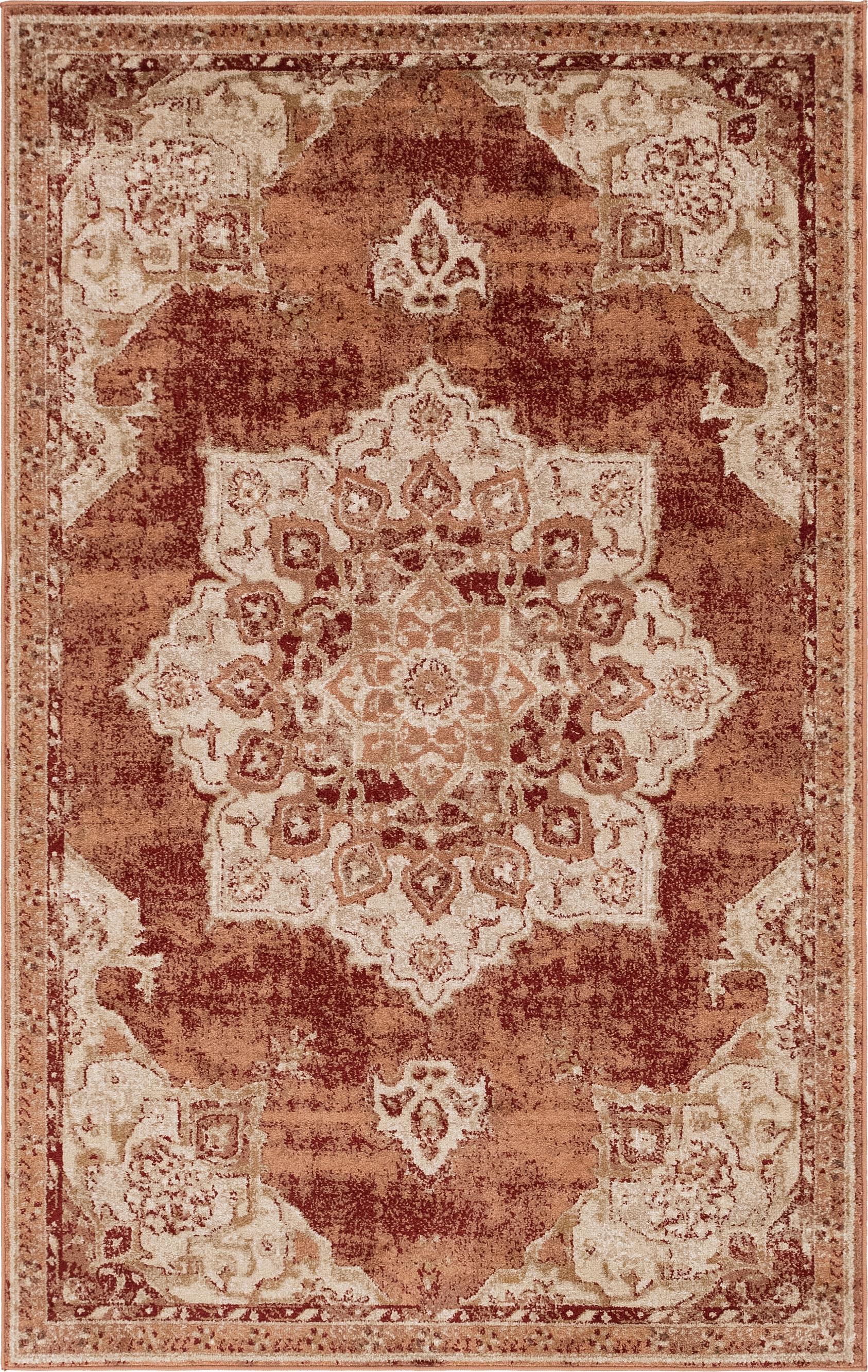 Rust Red 5' x 8' Arcadia Rug | eSaleRugs